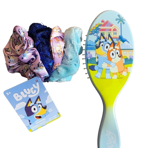 LUV HER | Accessories | Bluey Hair Brush Scrunchies 5 Pc Set | Poshmark